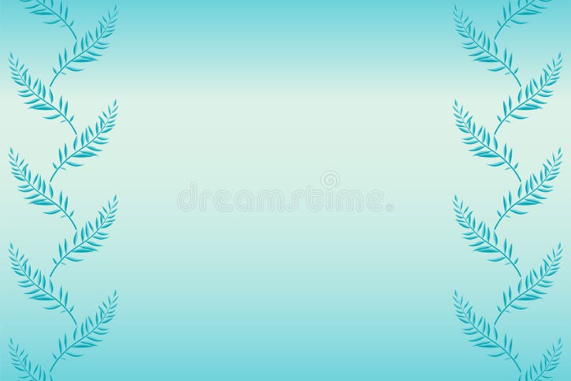 Light Azure Background with Blue Palm Leaves Stock Vector ...