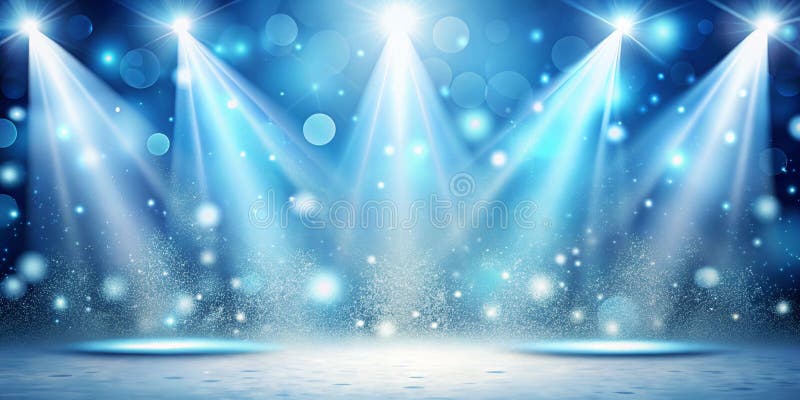 Light Background with Blue Spotlight Reflections for Product Branding ...