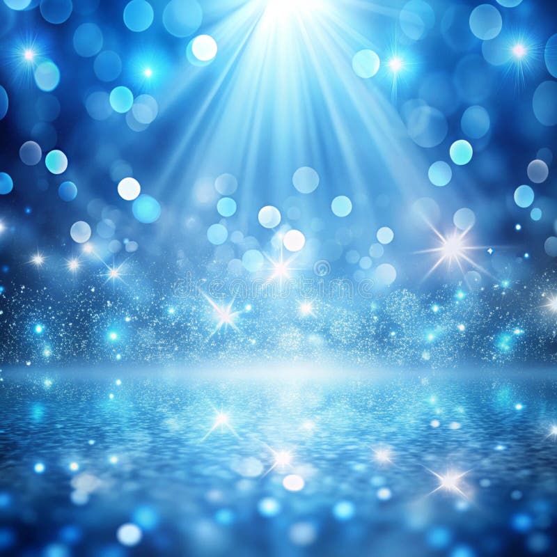 Light Background with Blue Spotlight Reflections for Product Branding ...