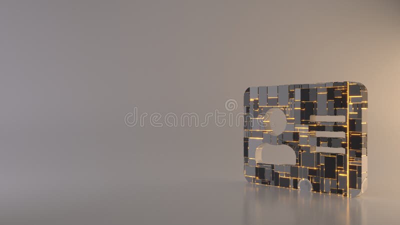 Light Background 3d Rendering Symbol of Address Card Icon Stock ...