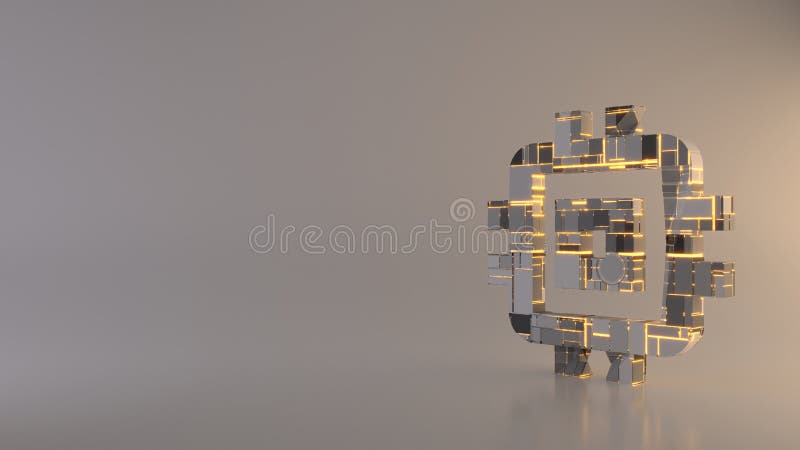 Light Background 3d Rendering Symbol of Computer Icon Stock ...