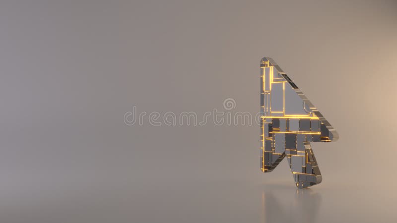 Light Background 3d Rendering Symbol of Mouse Pointer Icon Stock ...