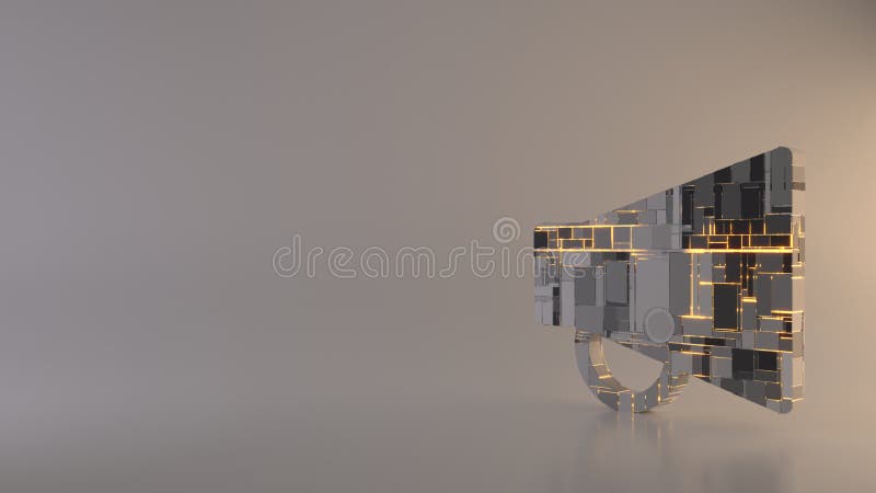 Light Background 3d Rendering Symbol of Notification Icon Stock ...