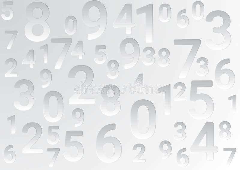 Background from Numbers of Different Colors and Sizes Stock Vector ...