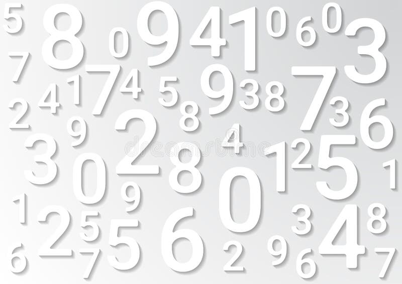 On a Light Background are Different Numbers. Stock Vector ...