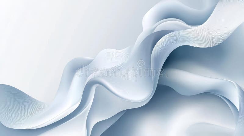 A Light Background Serves As the Setting for Abstract Blue Waves that ...