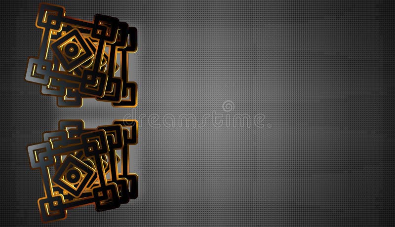 Light Background with Shapes on the Left Side, Golden Frames, Geometric ...