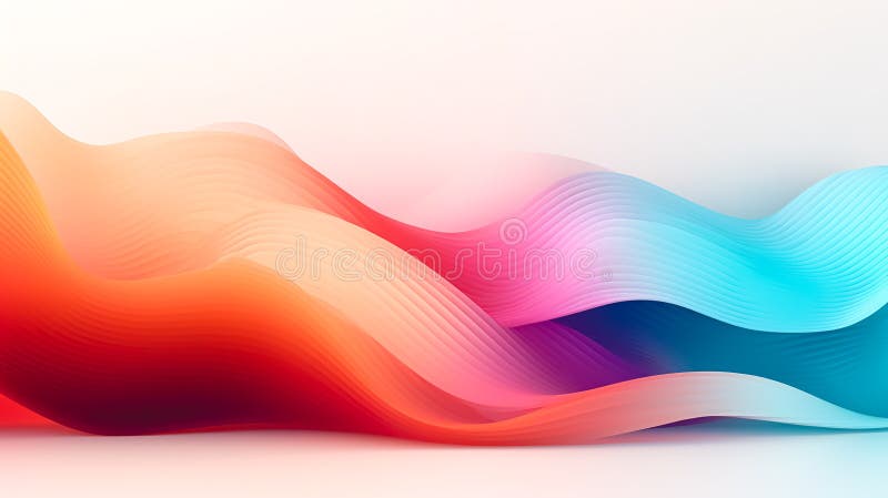 Light Background with Soft Multi-colored Lines, Generative AI. Stock ...