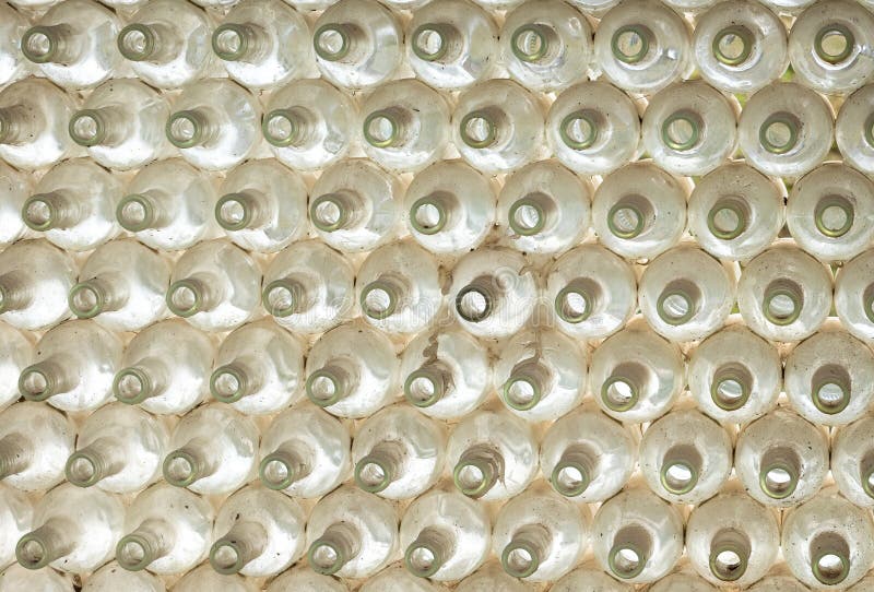 Light Background of Tops of Blank Empty Glass Bottles Stock Image ...