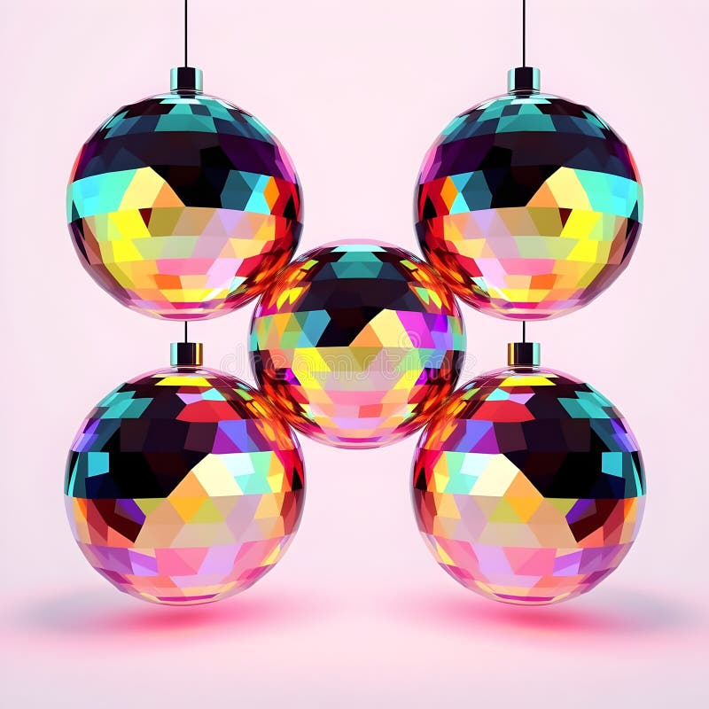 Light Ball Disco Ball Stickers Stock Illustration - Illustration of ...