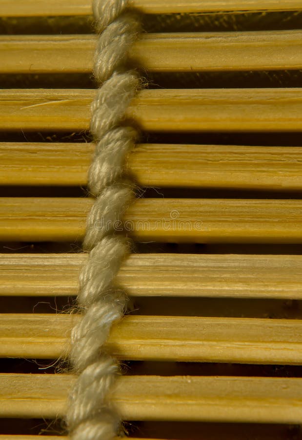 Light Bamboo Grayed with a Rope Stock Image - Image of brown, bamboo ...
