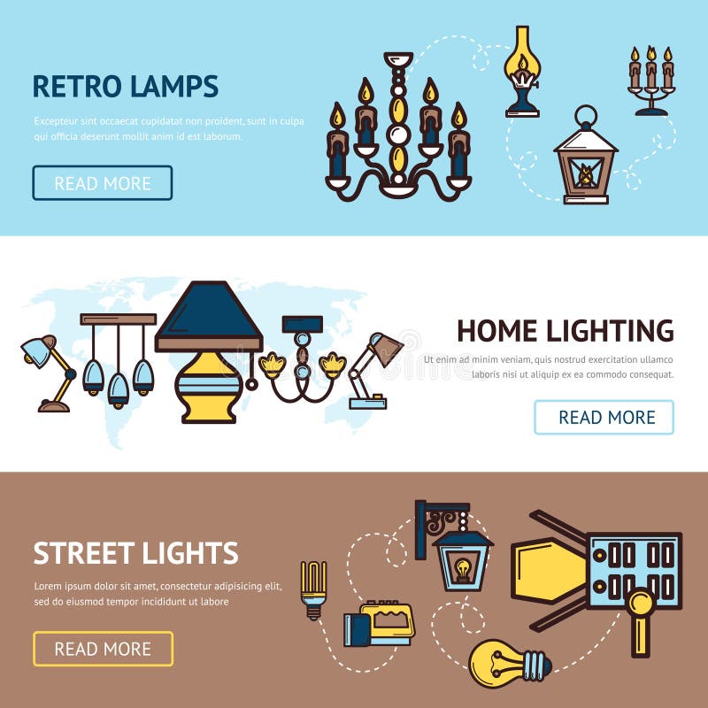 Light Banners Set stock vector. Illustration of candle - 50565993