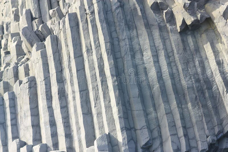 Basalt Column Formation in Iceland. Background Stock Image - Image of ...