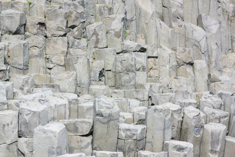Basalt Column Formation in Iceland. Background Stock Image - Image of ...
