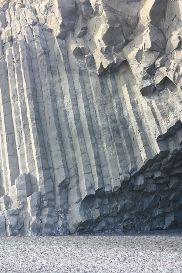 Basalt Column Formation in Iceland. Background Stock Photo - Image of ...