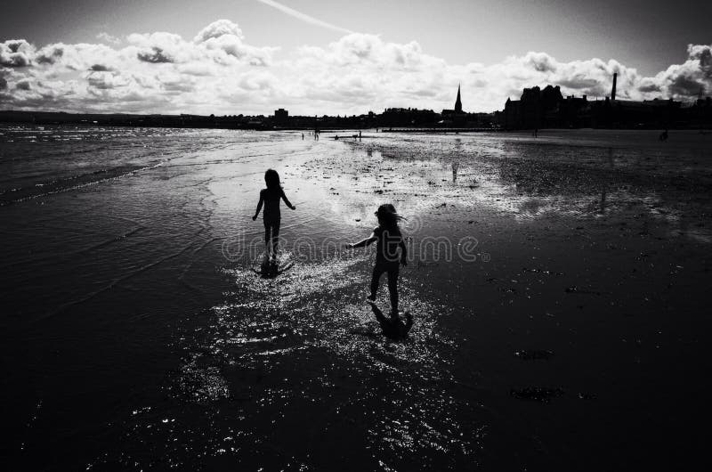 Into the Light stock image. Image of beach, children - 43013949