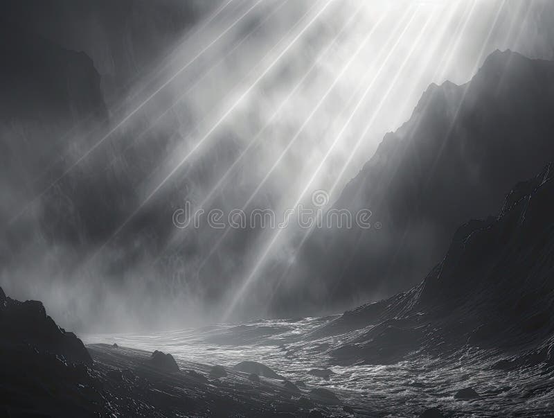 Light beam in the dark stock image. Image of wave, sunrise - 316032581
