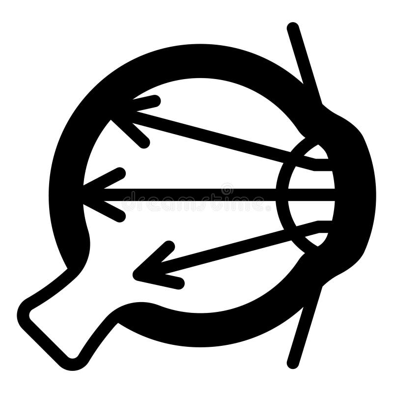 Light Beam in Eye Solid Icon, Optics and Vision Concept. Vector ...