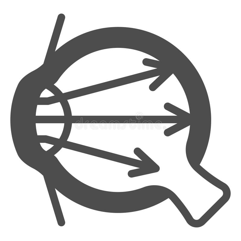 Light Beam in Eye Solid Icon, Optics and Vision Concept. Vector ...