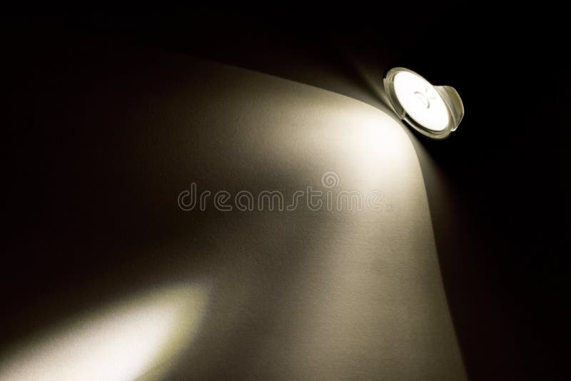 LED Flashlight Beam on Paper. Stock Photo - Image of battery, criminal ...