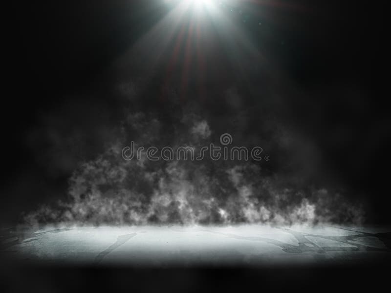 Light Beam Shining on Concrete Floor with Smoke Stock Image - Image of ...