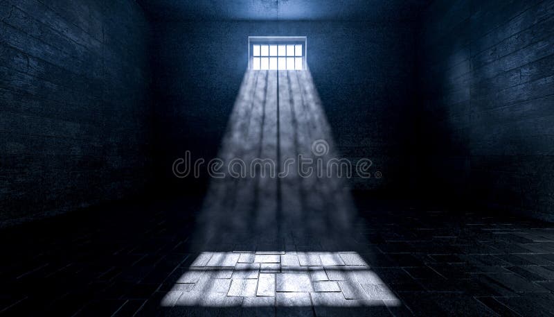 Light Beam Shining through Prison Cell Stock Photo - Image of grunge ...