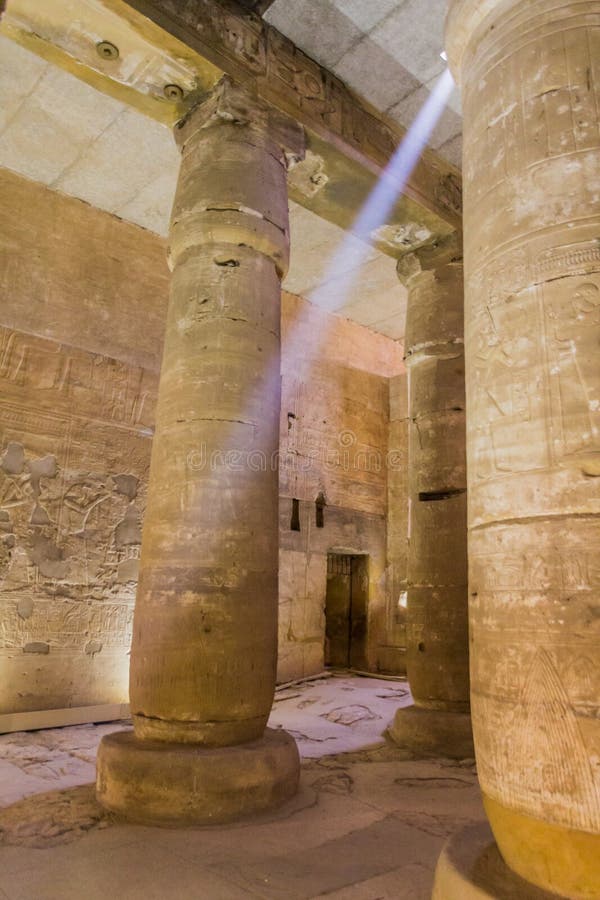 Light Beam in the Temple of Seti I (Great Temple of Abydos), Egy Stock ...