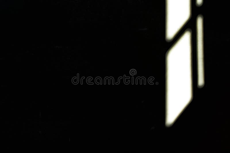 Light Beam from Window on Wall in Dark Room Interior Background. Stock ...