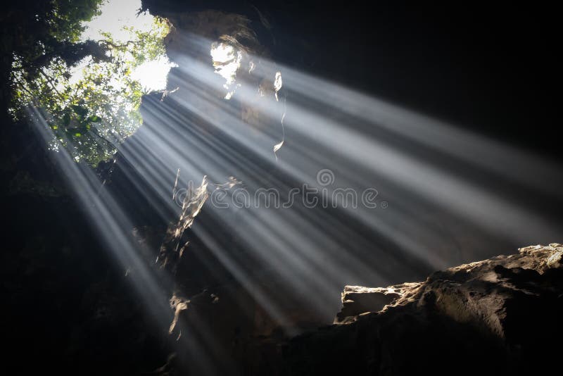 Light Beams in Cave stock photo. Image of beauty, sunbeam - 15827064