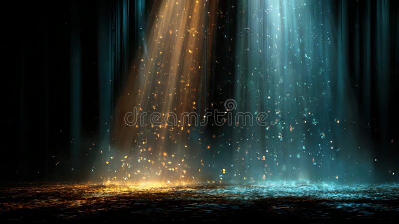 Light Beams Create Stunning Effects in a Dark Setting with Colored ...