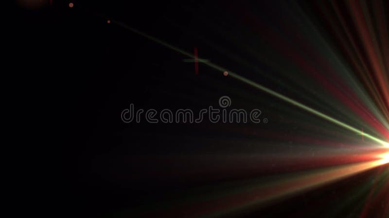 Light Beams Expanding from a Source on Black Background Stock Footage ...