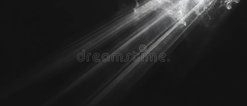 Light Beams Interacting with Smoke Create Atmospheric Depth Against a ...