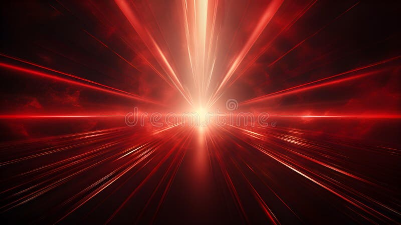 3D Render of Red Light Rays. Abstract Background Stock Illustration ...