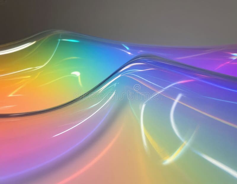 Light Beams Refracted through Translucent Plastic with Rainbow ...
