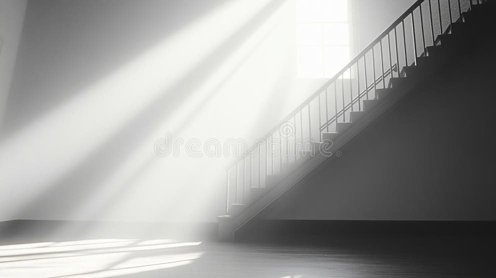 Light Beams and Shadows on a Staircase an Abstract Architectural Study ...