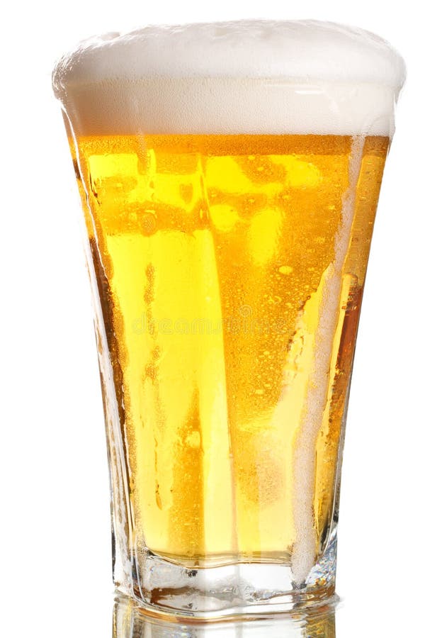 Light beer pouring stock image. Image of lager, closeup - 9437361