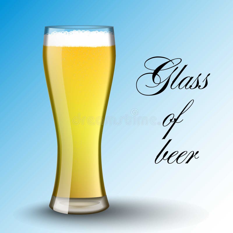 Light Beer. Transparent Glass Stock Vector - Illustration of light ...
