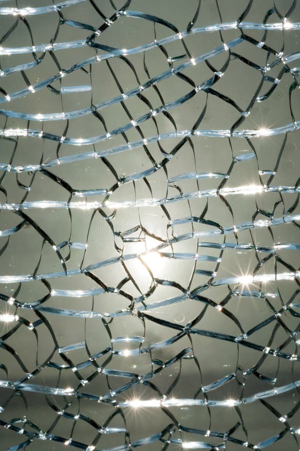 Light Behind a Broken Glass Stock Image - Image of crack, busted: 98852655