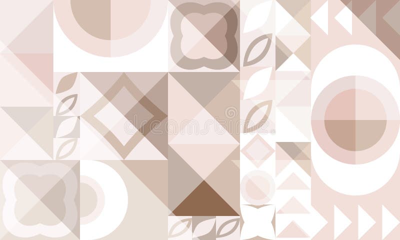 Abstract Geometric Rectangular Horizontal Background. Pink-beige Colors ...