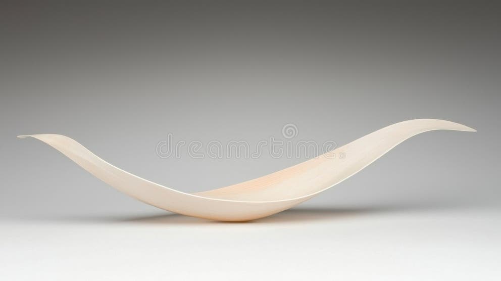 A Light Beige, Abstract Sculpture with a Smooth, Curved Form. Stock ...