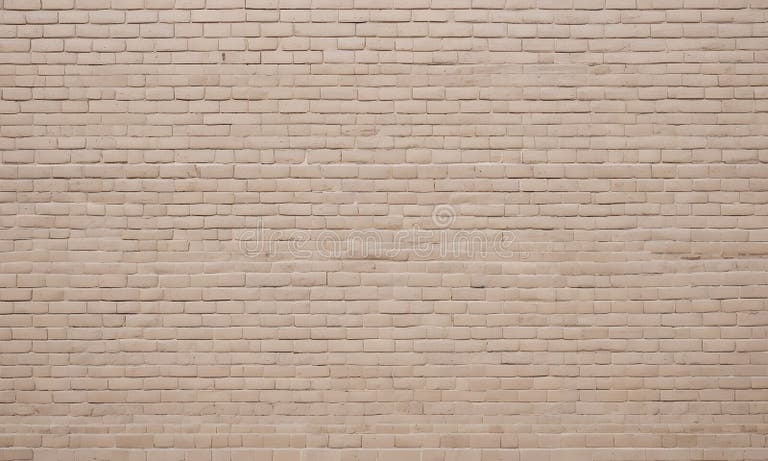 A Light Beige Brick Wall with Vertical Rows of Bricks Stock ...