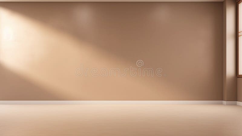 Light Beige Color Empty Room with Light from Window in Modern Interior ...