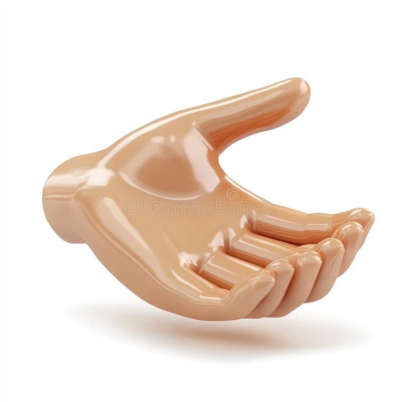 Open Hand, Receiving Gesture, 3D Render Illustration Stock Illustration ...