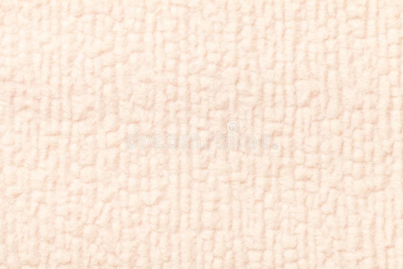 Light Beige Fluffy Background of Soft, Fleecy Cloth. Texture of Textile ...