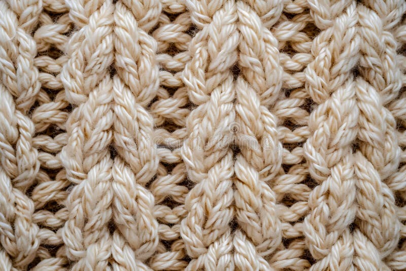 Light Beige Knitted Background. Knitting Pattern Stock Image - Image of ...
