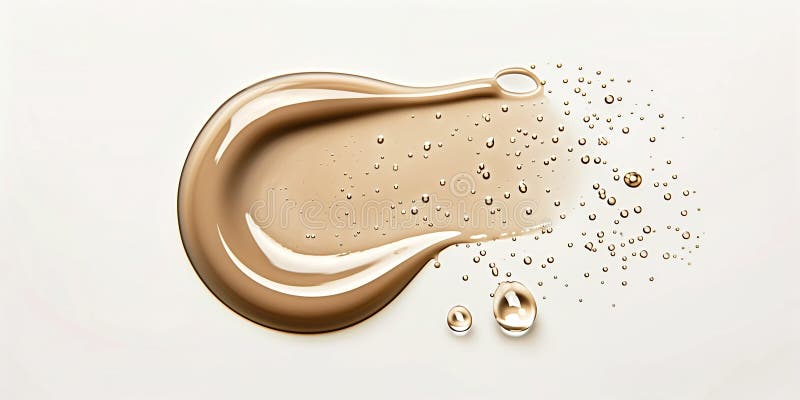 Light Beige Makeup Smear of Creamy Foundation on White Background ...