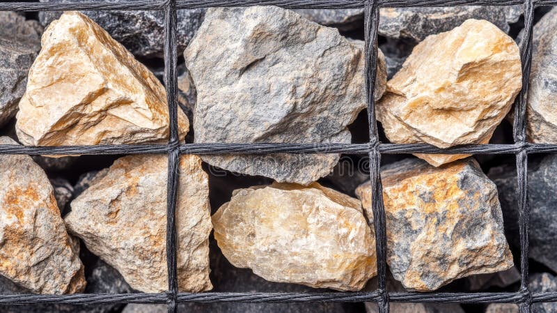 Light Beige Natural Stones are Neatly Stacked Inside a Wall Made of ...