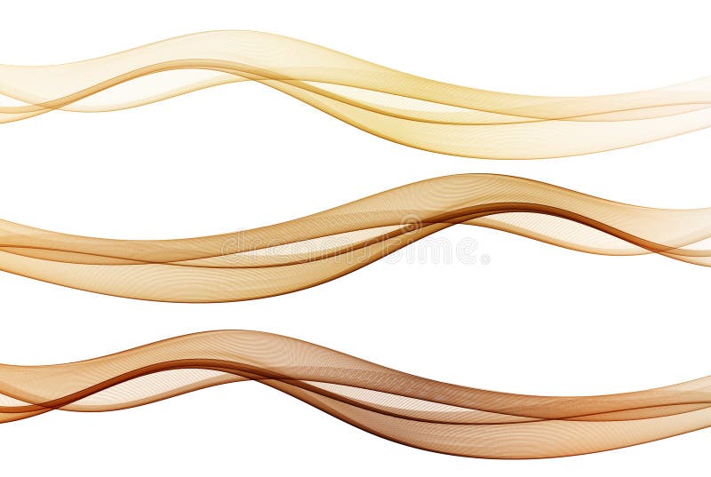 Light Beige Waves Horizontal Lines on a White Background Stock Vector ...