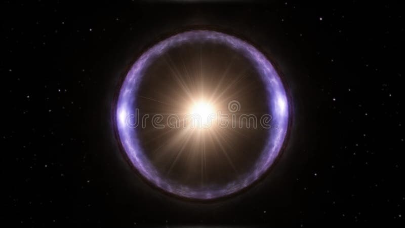Light Bending Einstein Ring Star Physics Astronomy Concept in Space ...