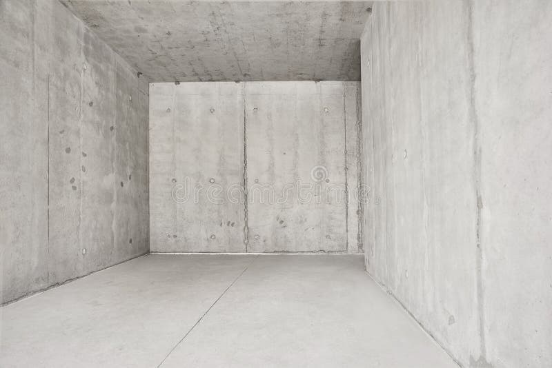 Light and Big Empty Concrete Room - Picture Stock Image - Image of ...